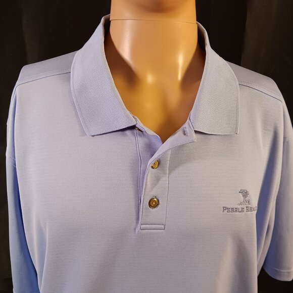 Pebble Beach | Shirts | Pebble Beach Golf Shirt Xxl Light Blue | Poshmark